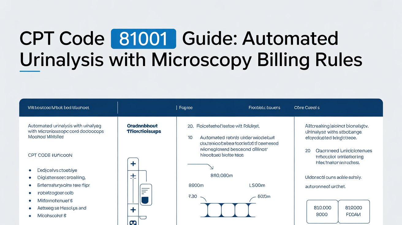 CPT Code 81001 Guide: Automated Urinalysis With Microscopy Billing Rules
